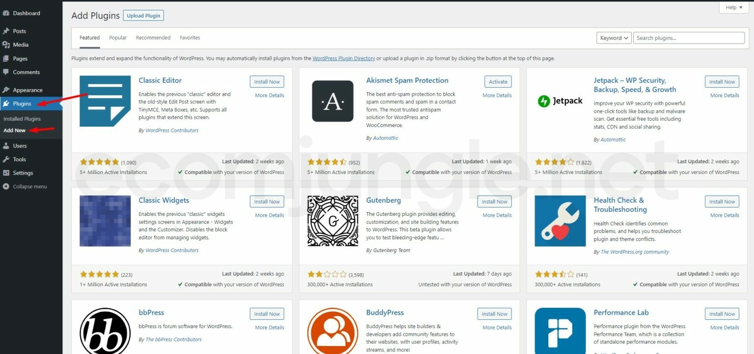 How to Install, Add, And Activate WordPress Plugins • eComStrive.com