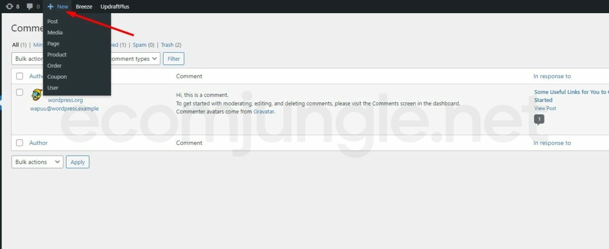 Get To Know WordPress Admin Dashboard: Key Functionality And Features Explained • eComStrive.com